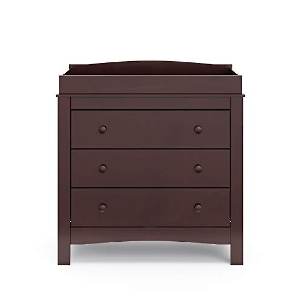 Graco Noah 3 Drawer Chest with Changing Topper (Espresso) – GREENGUARD Gold Certified, Baby Dresser With Changing Table Top, Dresser for Nursery, 3 Drawer Kids Dresser