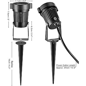 OurLeeme Lawn Flood Light Stake, 2-in-1 Waterproof Outdoor Remote controlle Landscape Lighting Spotlight Wall Light for Yard Garden Driveway Pathway Pool (4 Pack)