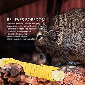 Pssopp Bunny Chew Toys, 20pcs Pet Sweet Bamboo Sticks Hamster Rabbit Chew Toys Rabbit Toys Bunny Chew Toys for Rat Guinea Pig Chinchilla Gerbils Squirrel (Yellow)