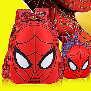 Licputalch Kids School Backpack for Kids Boys Girls, Waterproof Red Backpack for 4-6-8-10-12