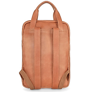 Pelle Luxur Women Leather Zipper Closure Travel Backpack for Laptop Handbag Purse