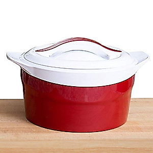 BulbHead Nancy Fuller 6 Hour Bowl AS-SEEN-ON-TV Thermal Insulated Bowl Interior Keeps Food Hot or Cold for 6 Hours–Over 2.25 Qrt. Capacity Feeds–Locking Lid
