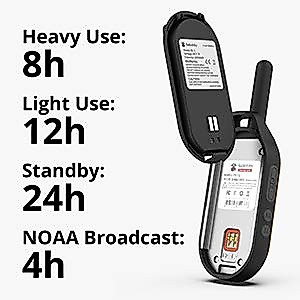 Radioddity FS-T2 Kids Walkie Talkies for Adults Family Long Range Rechargeable FRS Two Way Radio, 22 Channels with VOX, NOAA, USB Charging, Perfect for Birthday Gift, 2 Pack