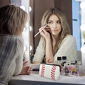 AJLTPA Cosmetic Bag Waterproof Neoprene Zipper Pouch Travel Portable Toiletry Makeup Bags Organizer Case for Women and Girls, Cute Mermaid