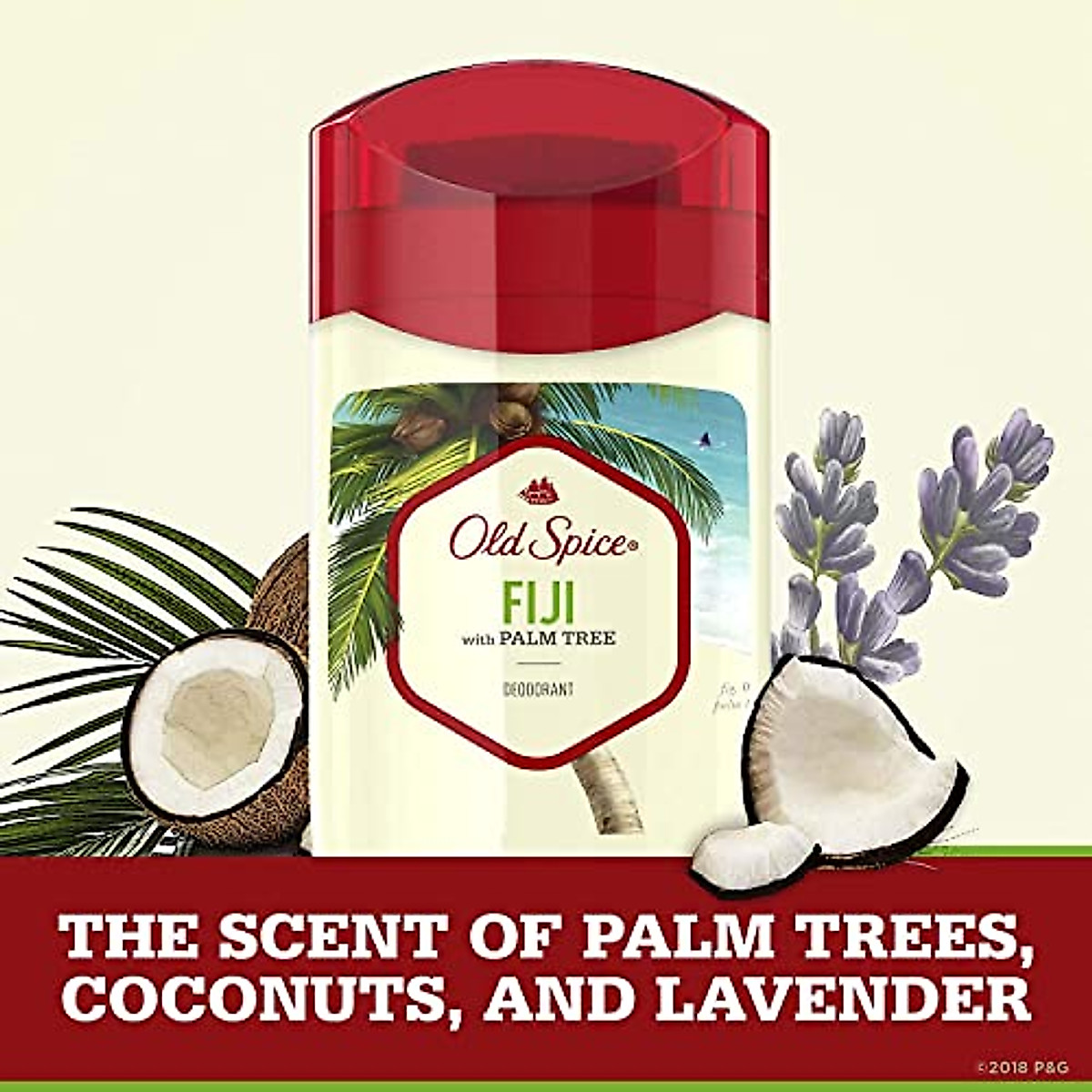 Old Spice Aluminum Free Deodorant for Men Fiji With Palm Tree Scent Inspired By Nature 3 Oz, Pack Of 3