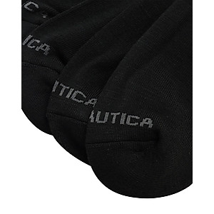 Nautica Men's Athletic Socks - Cushioned Low Cut Socks (8 Pack), Size 6-12.5, Black