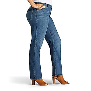Lee womens Instantly Slim Straight Leg (Plus) jeans, Seattle, 20 US
