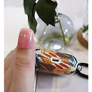 Case Designed for Airpods Pro, Cute Floral Case for Girls Women Protective Cover for Apple Airpods Pro 2019, Shockproof Hard Case Cover for iPods Pro with Portable Keychain Flower Yellow Maple