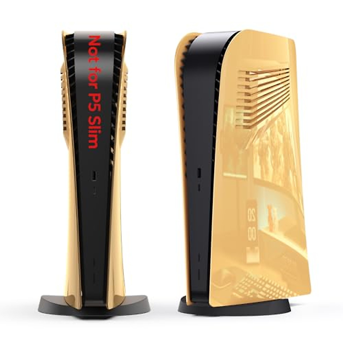 Plates for P5 Digital Edition, Faceplate with Cooling Vents, Anti-Scratch Dustproof Protective Cover Plates for P5 Digital Edition (Golden)