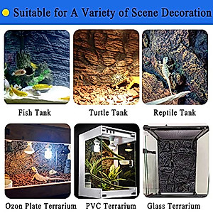Hamiledyi Rock Terrarium Background 2 Pcs Reptile Tank Backgrounds Snake Habitat Decoration Leopard Gecko 3D Wall Backdrop Aquarium DéCor Backgrounds for Lizards Bearded Dragons Tortoises Tree Frogs