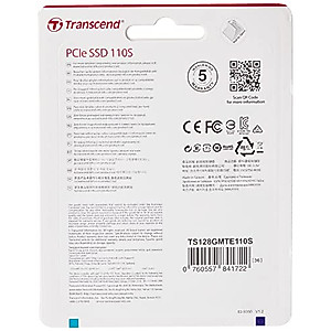 Transcend TS128GMTE110S 128GB M.2 NVMe PCIe Gen3x4 MTE110S Internal Solid State Drive