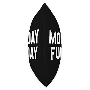 Monday Funday Sarcastic Work Week and Football Love Throw Pillow, 18x18, Multicolor