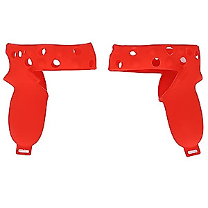 VR Joystick , Adjustable Protective Antislip Comfortable Controller Grip Cover Sweatproof with Strap for Quest 2(red)