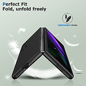 RLUYIDIKS for Samsung Galaxy Z Fold3 Case,Slim Hard PC Clear Protective Case,Wireless Charging Compatible 7.6inch Lightweight Slim Protective Case for Samsung Galaxy Z Fold 3 5G,Orange RUS02-37 CP