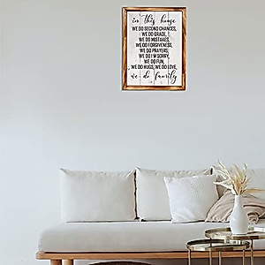 Mother's Day Gift Wooden Signs Hanging Home Wall Art, Rustic Living Room Bedroom, lover's gift Decoration (We Do Family)