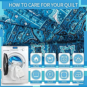 VAPUTAR Cotton Quilt Sets Queen Size Bedspreads (90X98 Inch) + Matching Pillowcases (20 X27 Inch) + Throw Pillow Cover(18X18 Inch)