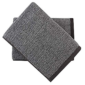 Everplush Diamond Jacquard Bath Towel Set, 2 Pack, Gray
