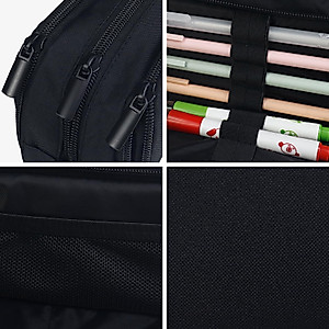 Moyad Large Capacity Pencil Case Big Pen Pouch with Multiple Compartments Pencils Organizer Bag for Adults Office College, Black