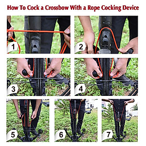 Crossbow Cocking Rope Cocking Device Crossbow String Puller Cocker Aid Cocking String Tool