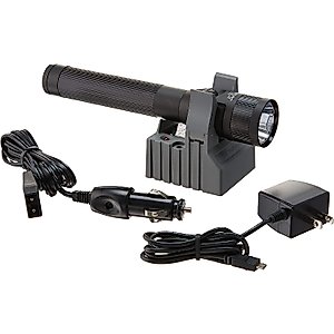 Streamlight 75866 Stinger 425-Lumen DS LED Flashlight, 120V AC/12V DC Steady Charger and 1 Smart Charge Holder, Black, Clear Retail Packaging