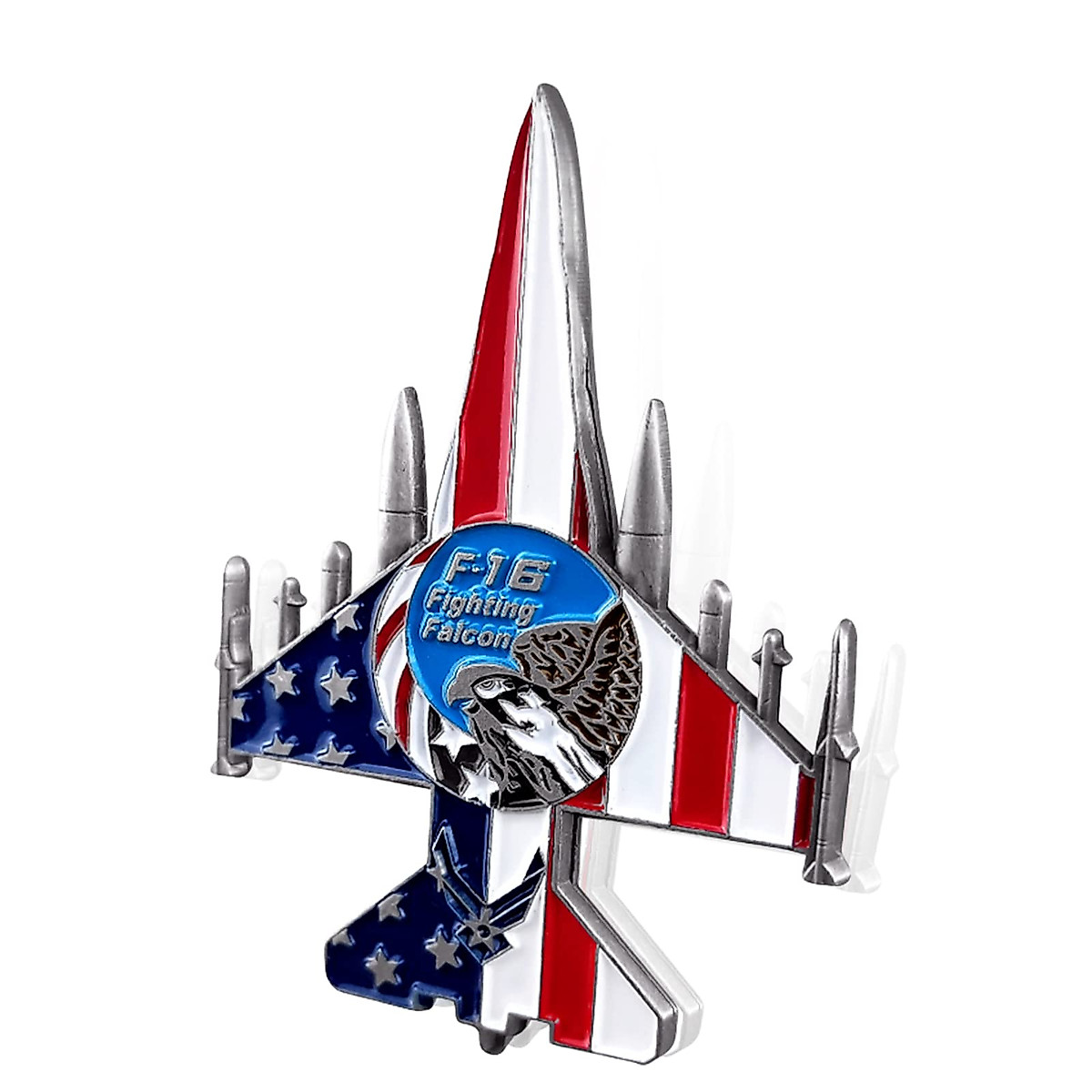 Air Force Challenge Coin-Colorized F16 Fighter Falcon Military Challenge Coins Airman Gift