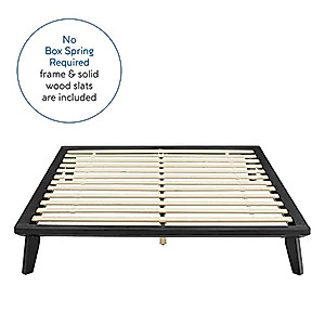 Classic Brands Canton Wood Platform Bed Frame Black, King