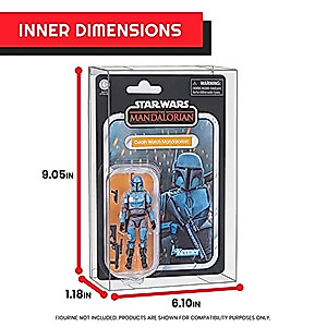EVORETRO Action Figure Protective Display Case for 3.75 inches Star Wars, Marvel Legends & GI Joe Carded Toy Figurine - 10 Pack - Clear Thick PET Plastic Case Protector - Shallow, 30MM