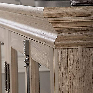 Sauder Barrister Lane Storage Credenza, For TV's up to 80", Salt Oak finish