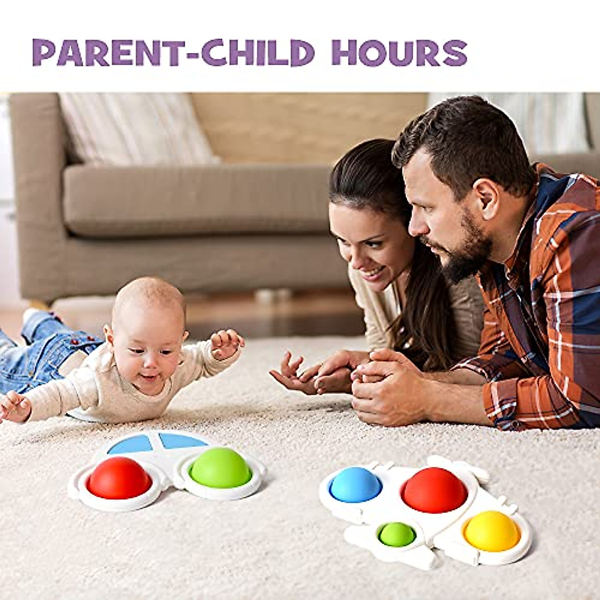 Maydolly Baby Toy for Toddler Kids Ages 6 Months and Up, Kids Sensory Toys Silicone Flipping Board Early Educational Toddler Baby Toy