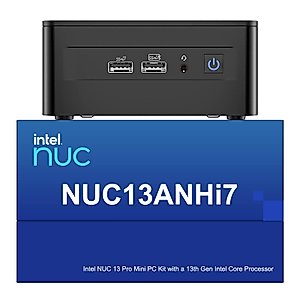 Intel NUC 13 Pro NUC13ANHi7 Arena Canyon Mini PC, Core i7-1360P, 32GB RAM, 1TB SSD, Mini Computers Windows 11 Pro for Business Home Office, Support 8K/4K Quad Display/WiFi 6E/BT 5.3/Thunderbolt 4