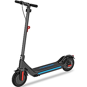 Wheelspeed Electric Scooter, 20-25 Miles & 15 MPH(Pro Ver. 35-40 Miles & 19 MPH) Commuting 350W Motor(Pro Ver. 400W) 10" Pneumatic Tires Foldable E-scooter Adult with Rear Suspension