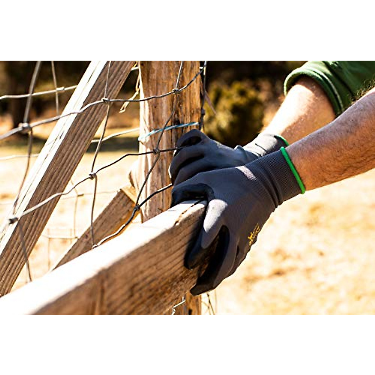 G & F Products 12 PAIRS Mens Working Gloves with Micro Foam Coating - Garden Gloves Texture Grip - men’s Work Glove For general purpose, construction, yardwork, Large (1519L-12),Grey/Black