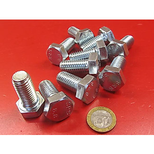 Class 8.8 Zinc Steel Bolts FT M14 x 2 mm x 30 mm Long 10 pcs