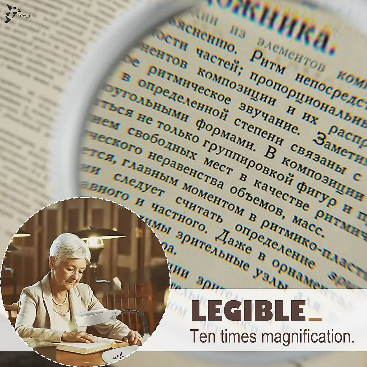 10x Magnifying Glass with Light and Stand Large Magnifying Lamp Magnifying Glasses with Light for Close Work Reading Hobby Crafts Workbench