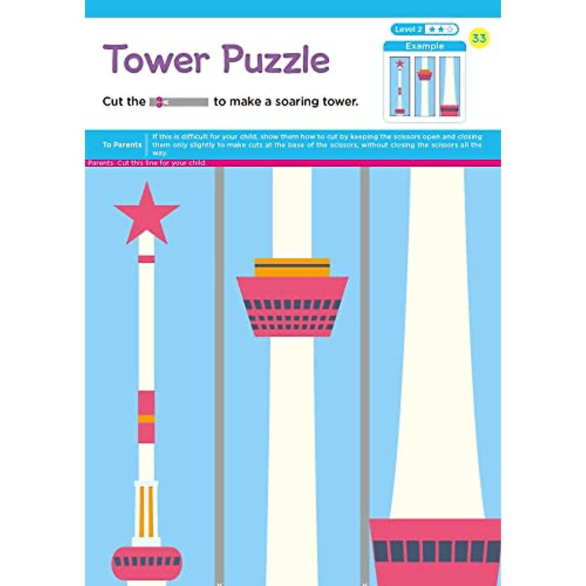 Play Smart My First Cutting Book 2+: Preschool Activity Workbook With 70+ Stickers for Children With Small Hands Ages 2, 3, 4: Basic Scissor Skills (Mom’s Choice Award Winner)