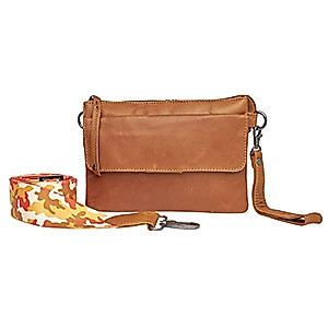 Lady Conceal Locking RFID Protected CCW Purses for Women Natasha Crossbody for Medium-Frame Handgun (Mustard)