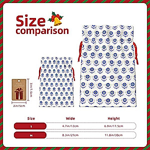 Drawstrings Christmas Gift Bags Turkish-Protact-Evil-Eye Presents Wrapping Bags Xmas Gift Wrapping Sacks Pouches Medium