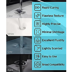 SuperFast 8K 3D Printer Resin Water Washable, 50um Print in 0.5 sec, Made in Korea by 3DMaterials (5000g, Grey)