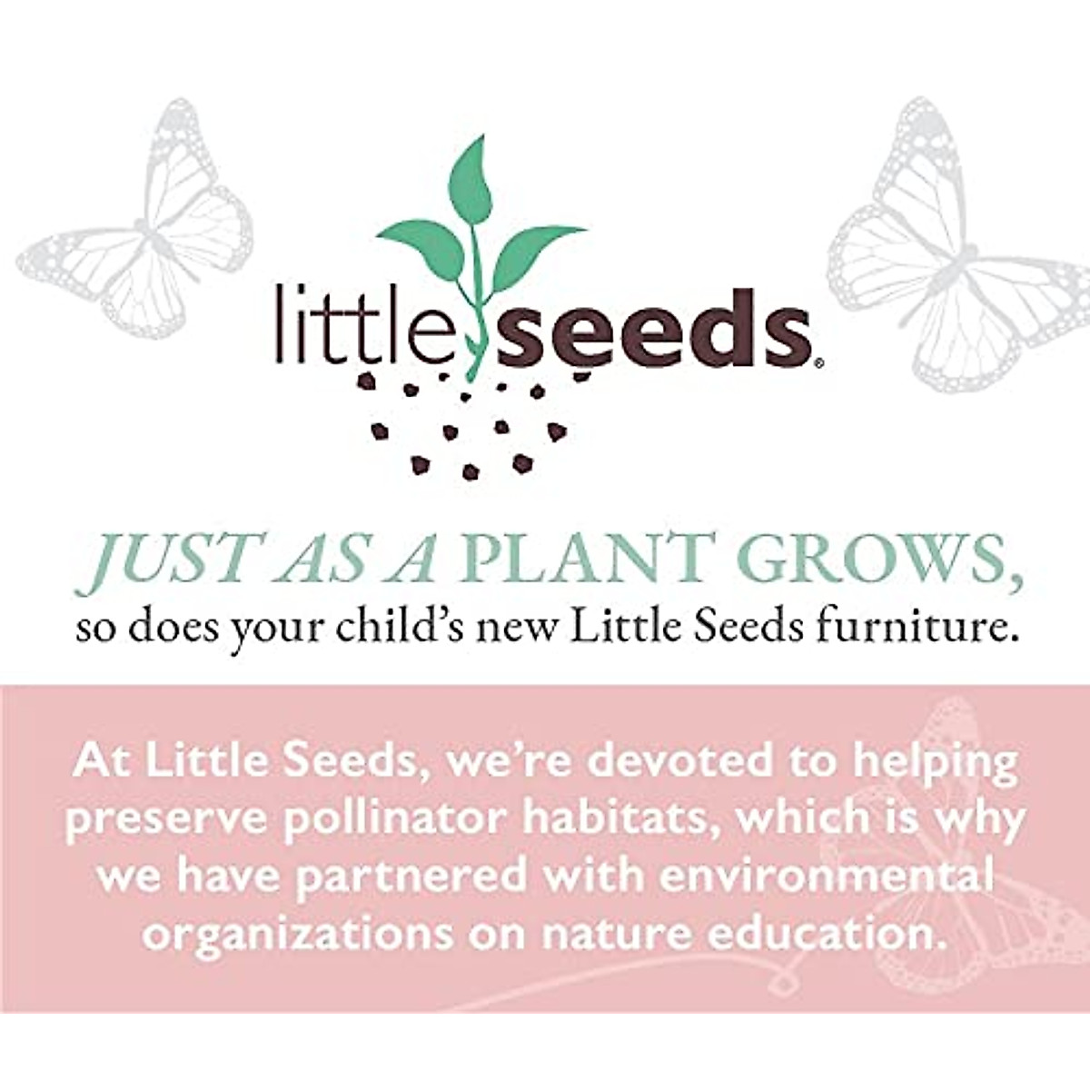 Little Seeds Raven 3-in-1 Convertible Metal Crib, JMPA Certified, Gray