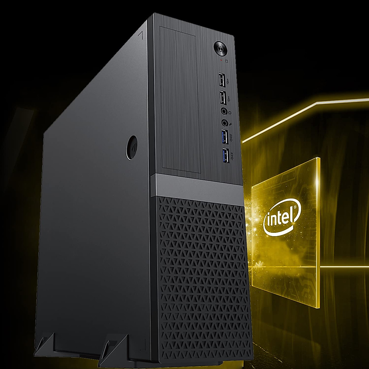 Computer Desktop PC, Intel Core i5 8th Gen, TechMagnet Heera, 16GB Ram, 512GB SSD, MTG New 24 Inch Dual Monitor, MTG Ergonomic Wireless Keyboard Mouse, RGB Speaker, Webcam, Win 11 Home (Renewed)