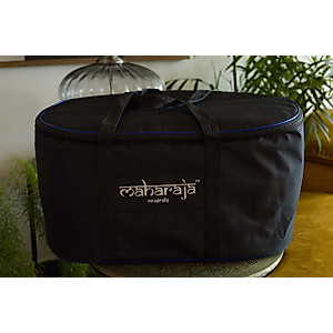 Concert Tabla Drum Set, 5½ Kg Lacquer Polish Copper Bayan, Maharaja, Finest Dayan with Padded Bag, Hammer, Cushions & Cover (PDI-BJJ)