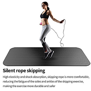 Large Exercise Mat 96" x 32",Exercise Equipment Mat,Treadmill Mat, Exercise Bike Mat, Workout Mats for Home Gym Flooring Rubber Mat Large Yoga Mat Cardio Mat for Weightlifting, Jump Rope,Fitness