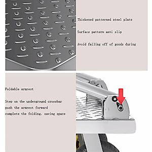 Folding Platform Trucks,Rolling Flatbed Cart Dolly for Easy Transportation Heavy Industrial Platform Hand Trucks, Garage Warehouse Moving Truck,Heavy Duty Platform Trolley with Rubber W(Size:60x40cm)