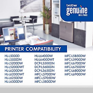 Brother Genuine High Yield Toner Cartridge, TN850, Replacement Black Toner, Page Yield Up To 8, 000 Pages, Amazon Dash Replenishment Cartridge