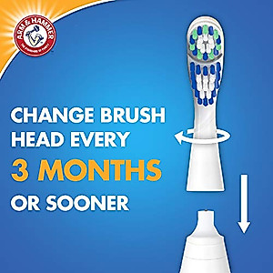 ARM & HAMMER Spinbrush PRO+ Extra White Battery-Operated– Spinbrush Battery Powered Toothbrush Removes 100% More Plaque- Soft Bristles -Batteries Included