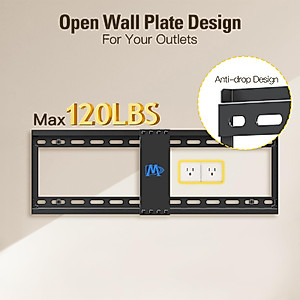 Mounting Dream Advanced Tilt TV Wall Mount for Most 42-90 Inch TVs, Premium Wall Mount TV Bracket with Full Tilt Extension up to 7 inch, Fits 16", 18", 24" Studs, Max VESA 600x400mm and 120LBS MD2104