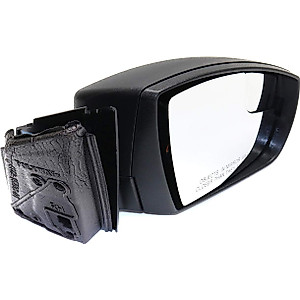 Kool Vue Passenger Side Power Non-Heated Mirror for Ford Focus 2012-2014 With Spotter Glass; Without Signal Light & Puddle Lamp Textured Sedan