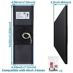 LEONLITE Dimmable LED Up Down Wall Light, 100-277V, CRI 90+, UL Listed IP65 Waterproof Wall Lamp, 10%-100% Dimmable Commercial Outdoor Wall Light, 14 Inch Modern Porch Light, 1600LM 3000K, Pack of 2