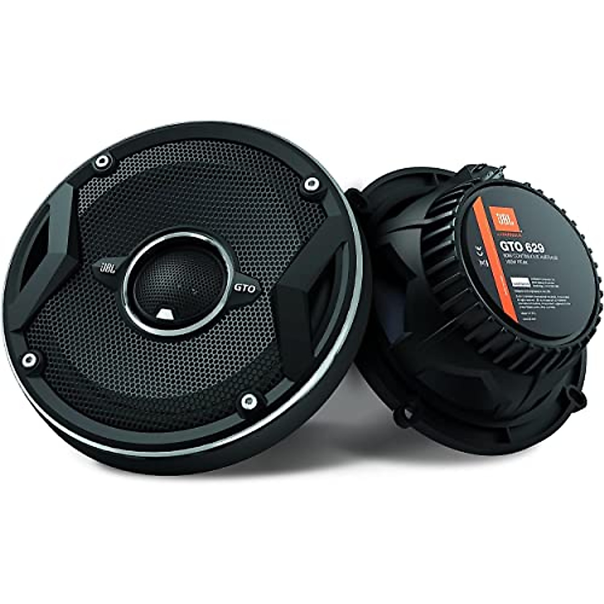 JBL GTO629 6.5" GTO 2-Way 360 Watts MAX Power Grand Touring Series Coaxial Car Audio Speakers Bundled with Alphasonik