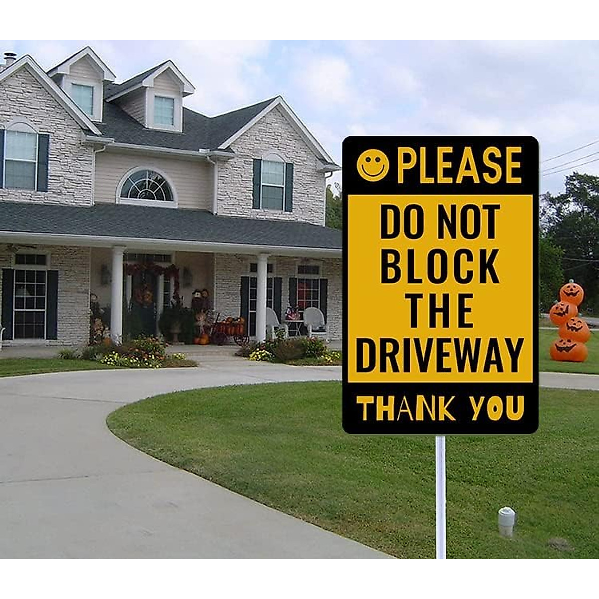 Please Do Not Block The Driveway Metal Sign No Parking Sign for Outdoor Street Decor 12" * 8" (510)